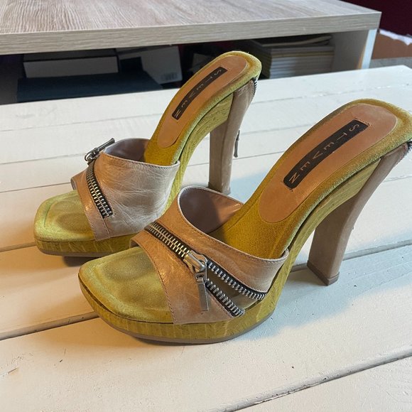 Steven By Steve Madden | Shoes | Steven Yellow Green Zippered Shoes ...